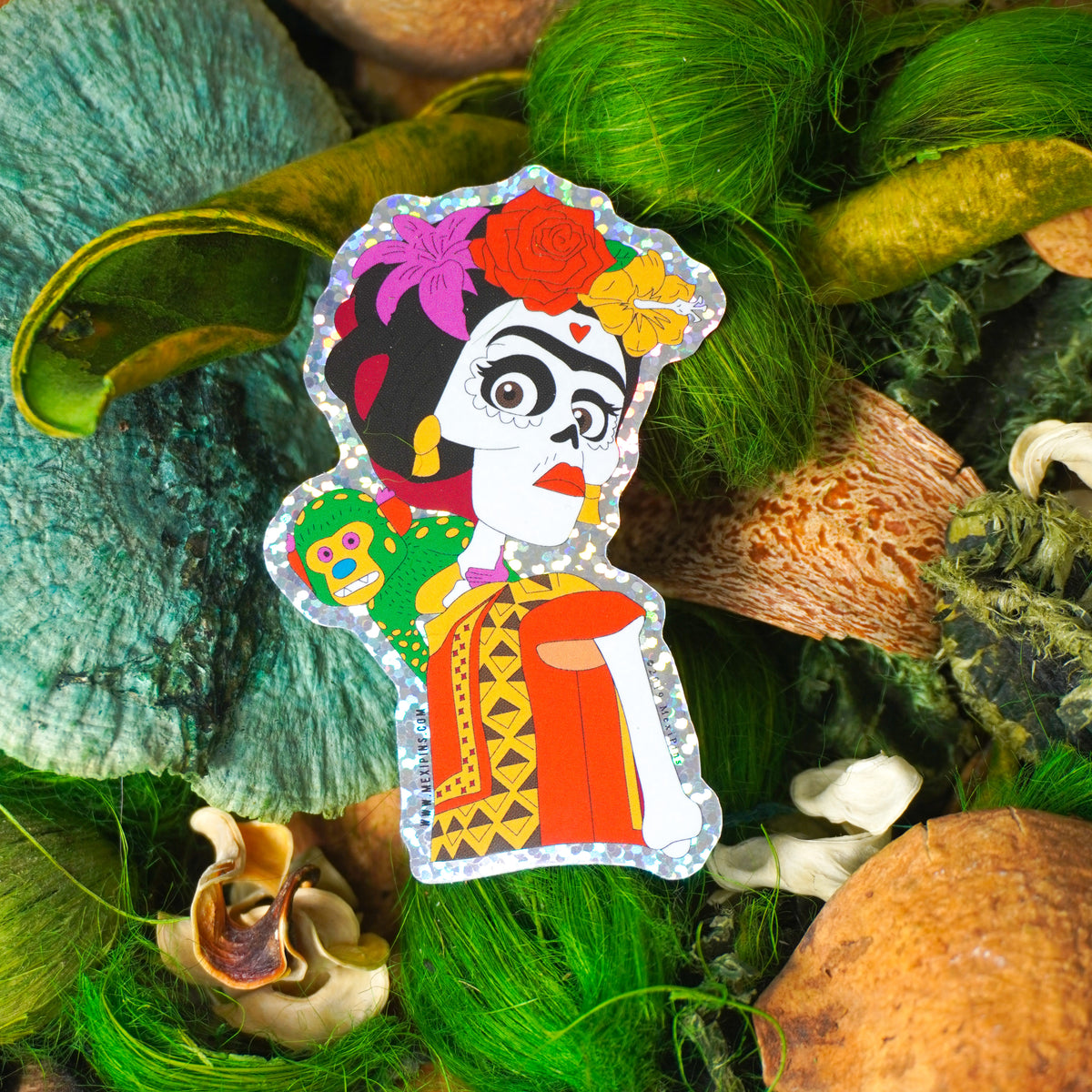 Frida con Changuito 3" Sticker – PartimeWorks